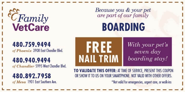Veterinary Coupons - Family VetCare - Phoenix, Mesa, & Chandler